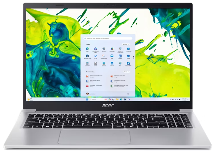 Acer Laptop Aspire Lite 15 - Intel Quad-Core 4GB DDR5 RAM 128GB SSD Wi